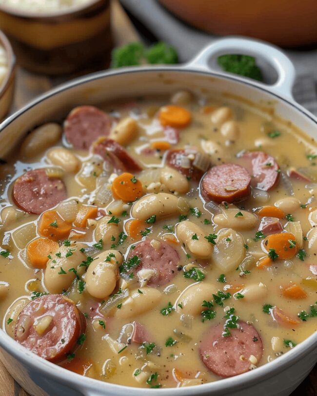Hearty Creamy Bean Soup with Kielbasa Recipe for Cold Days - Healthy ...