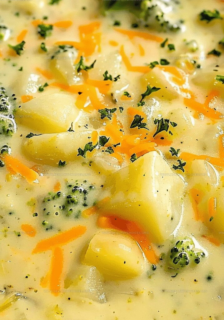 Creamy Broccoli Potato Cheese Chowder Recipe for Cozy Nights - Healthy ...