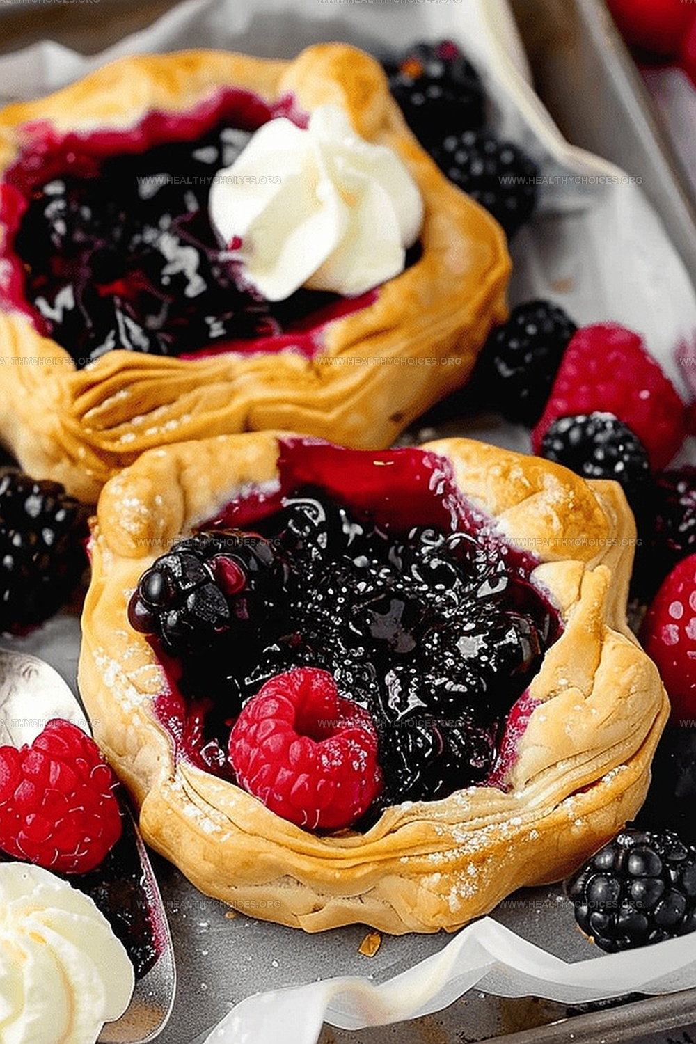 Colorful Mixed Berry Puff Pastry Tarts Recipe Bursting with Fruit ...